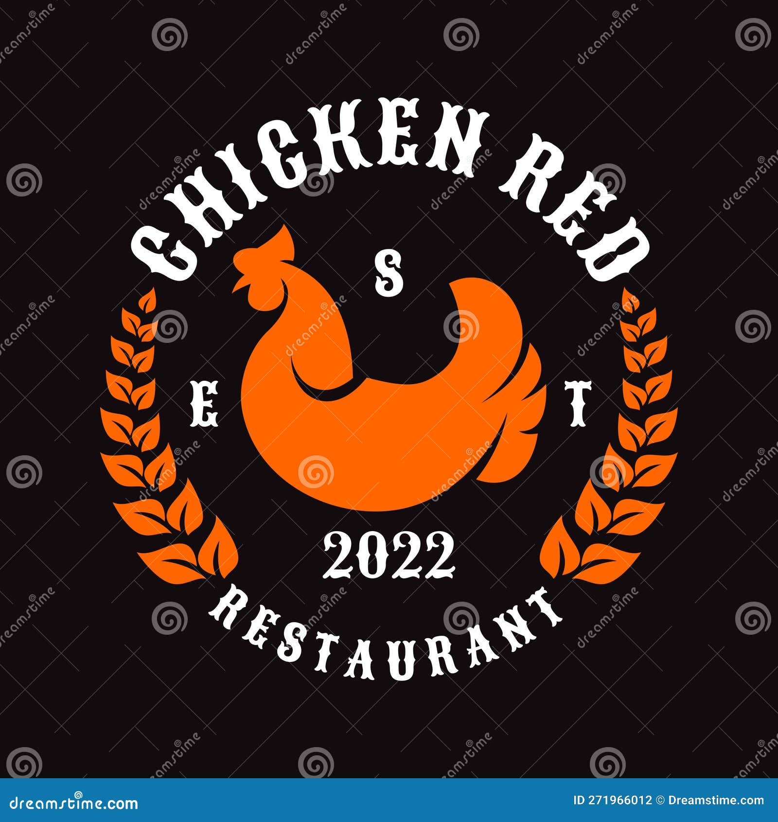 Logo Chicken Red Restaurant Stock Vector - Illustration of good ...