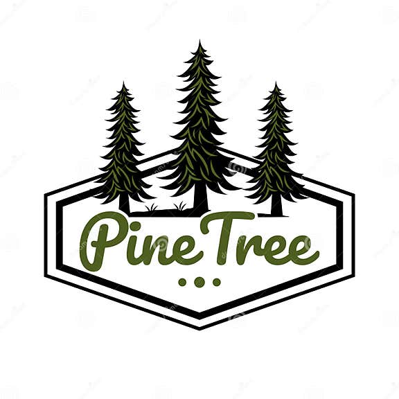 Logo Three Pine Tree stock vector. Illustration of pine - 271968208