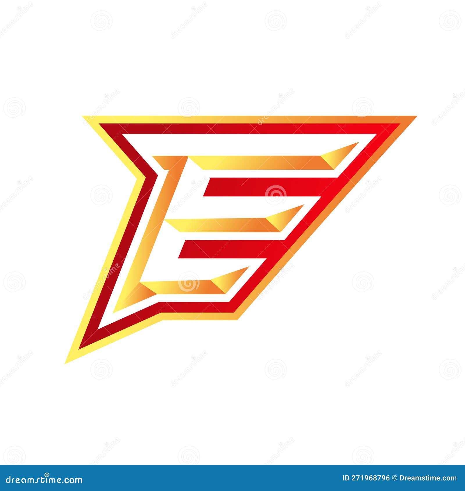 Logo Typography Letter E Lightning Stock Vector - Illustration of ...