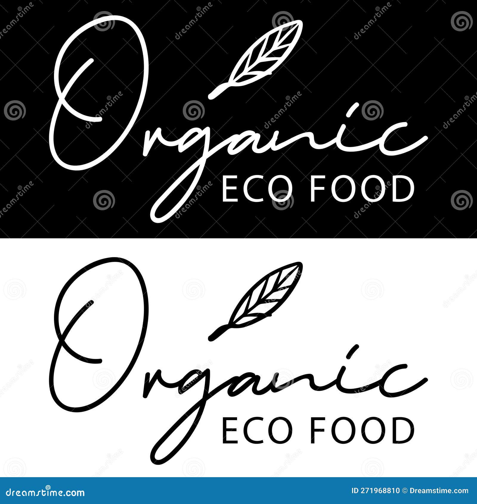 Typography Logo Organic stock illustration. Illustration of calligraphy ...