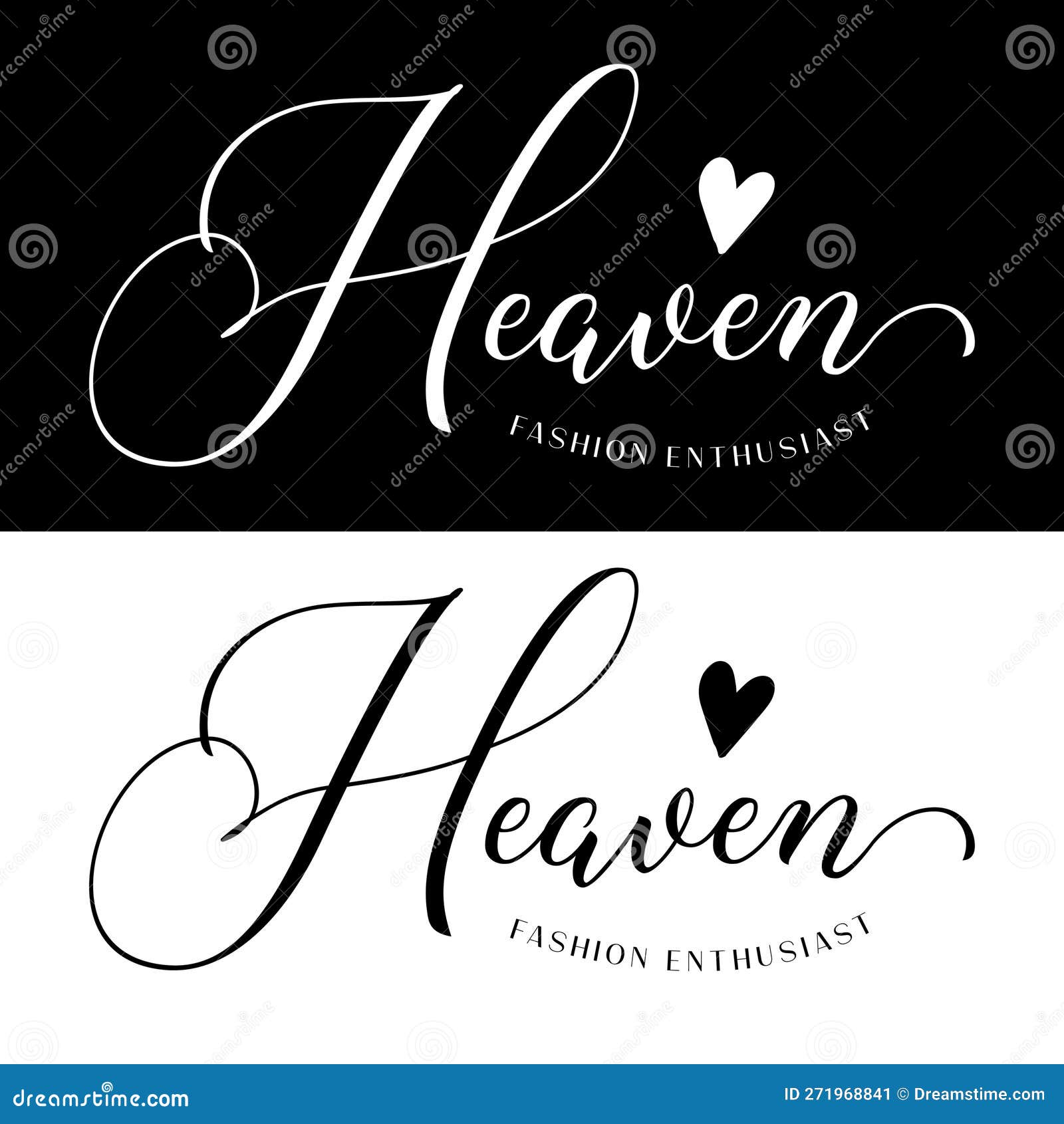 Typography Logo Heaven Fashion Stock Vector - Illustration of ...