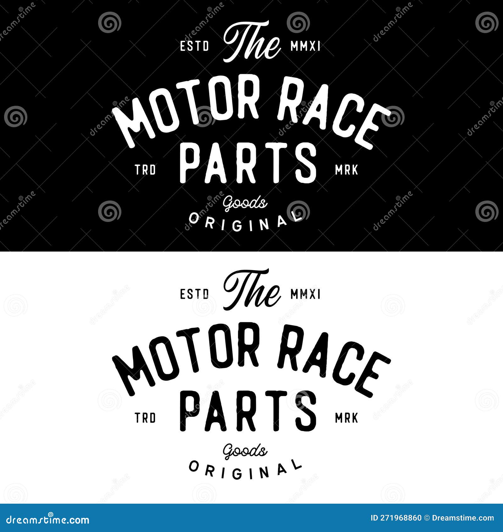 Typography Logo Motor Race Parts Stock Vector - Illustration of text ...