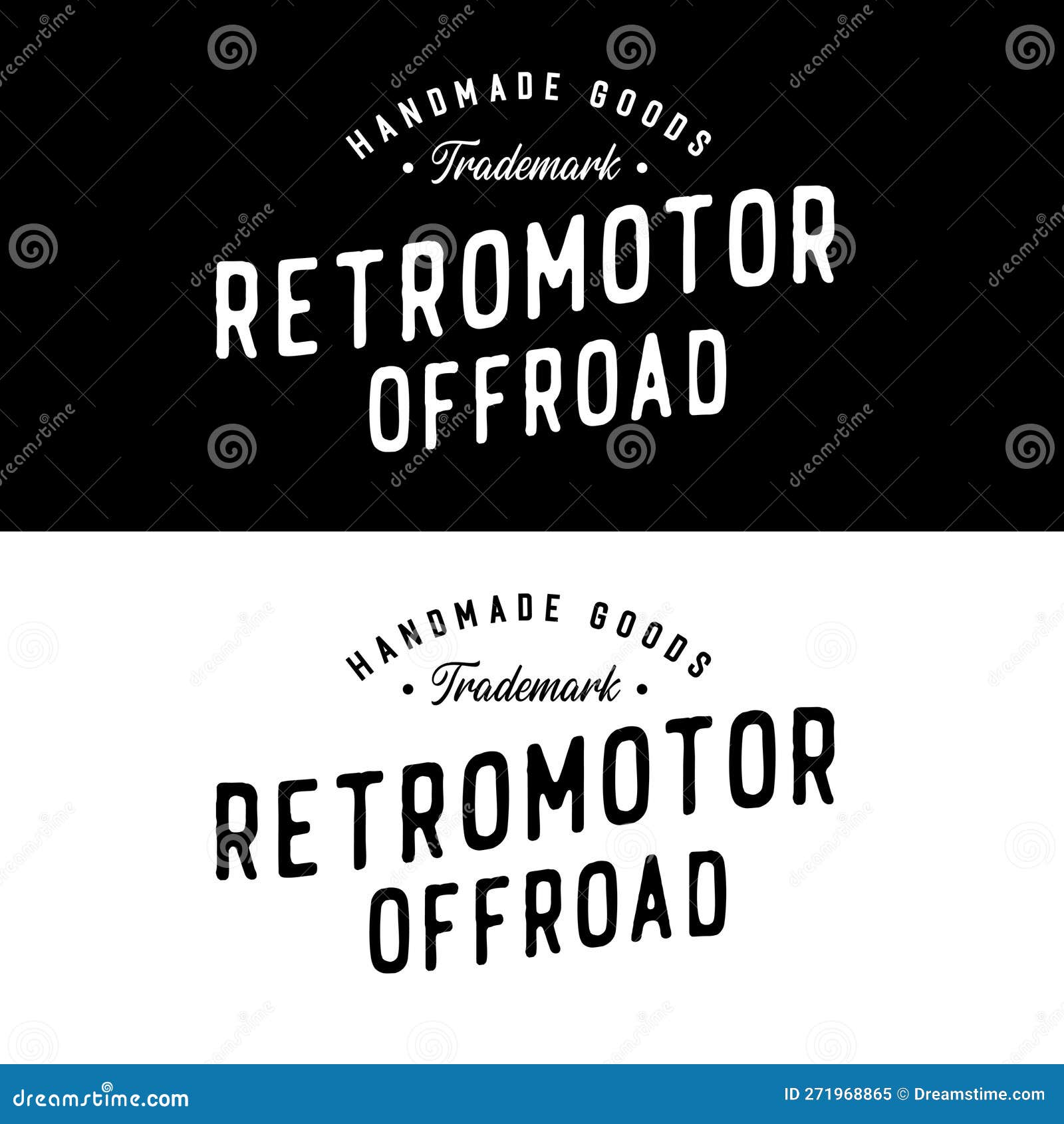 Typography Logo Retro Motor Off Road Stock Vector - Illustration of ...