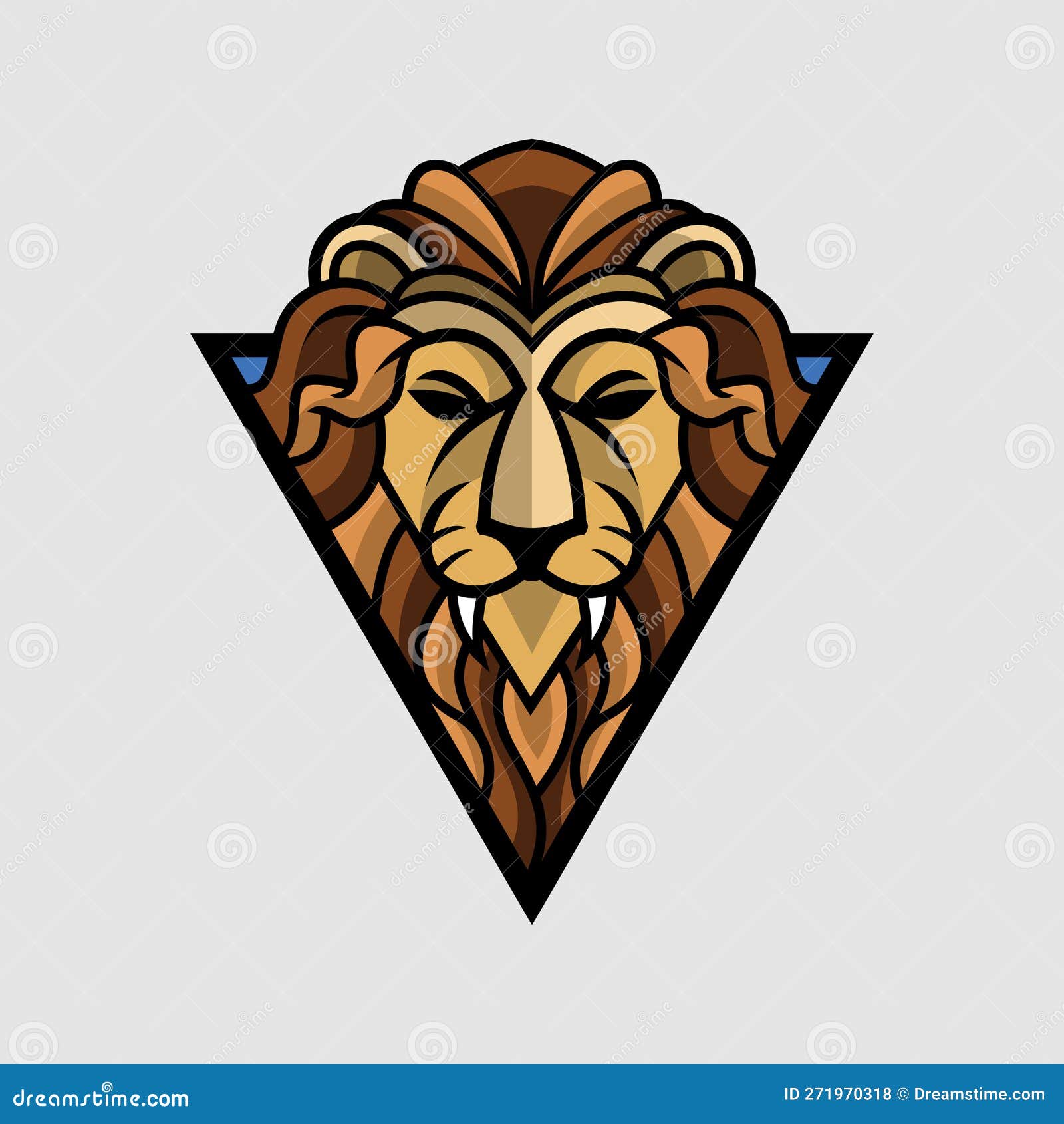 Lion Triangle Logo stock vector. Illustration of brand - 271970318