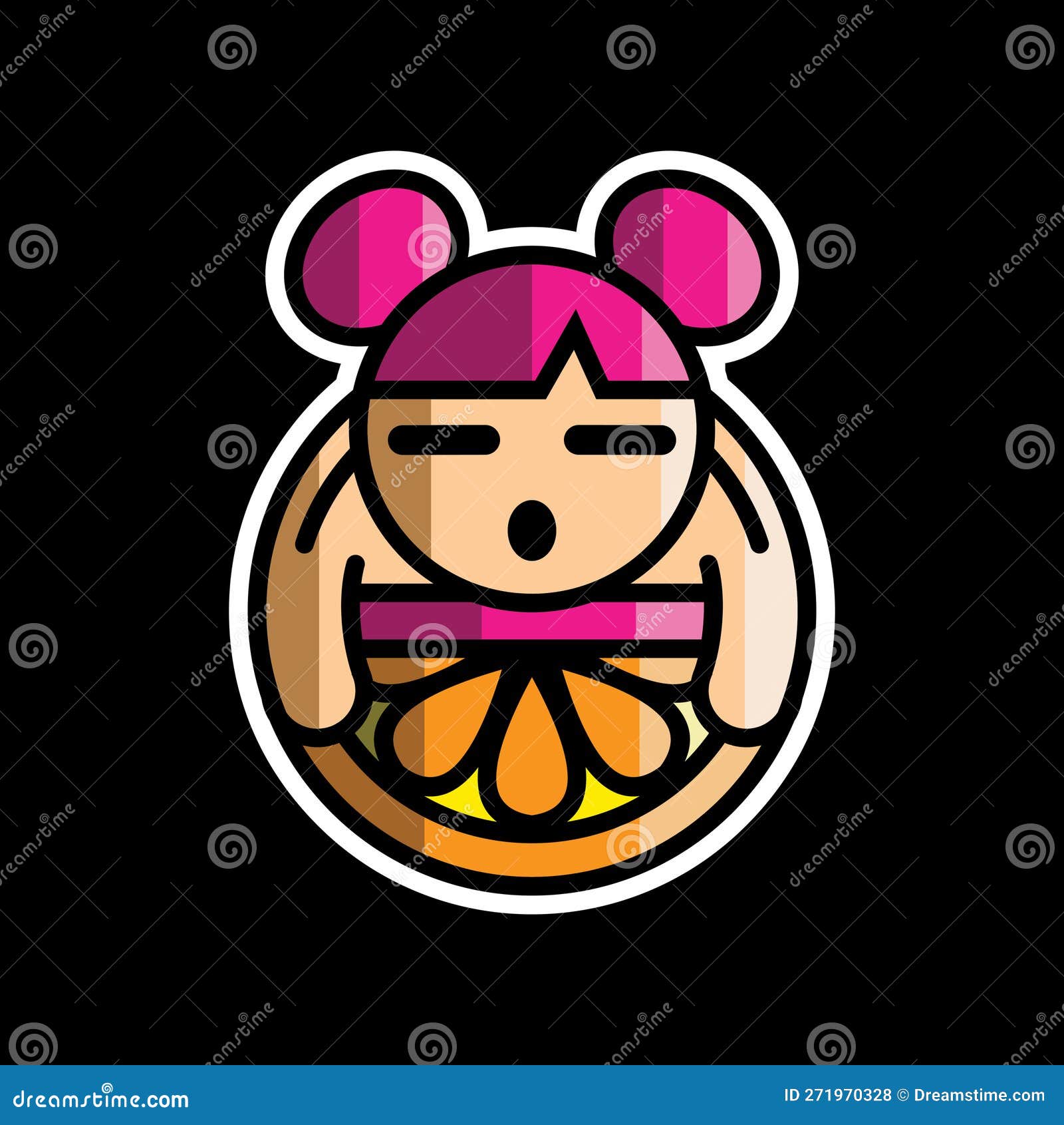 Orange Girl Logo stock vector. Illustration of artwork - 271970328