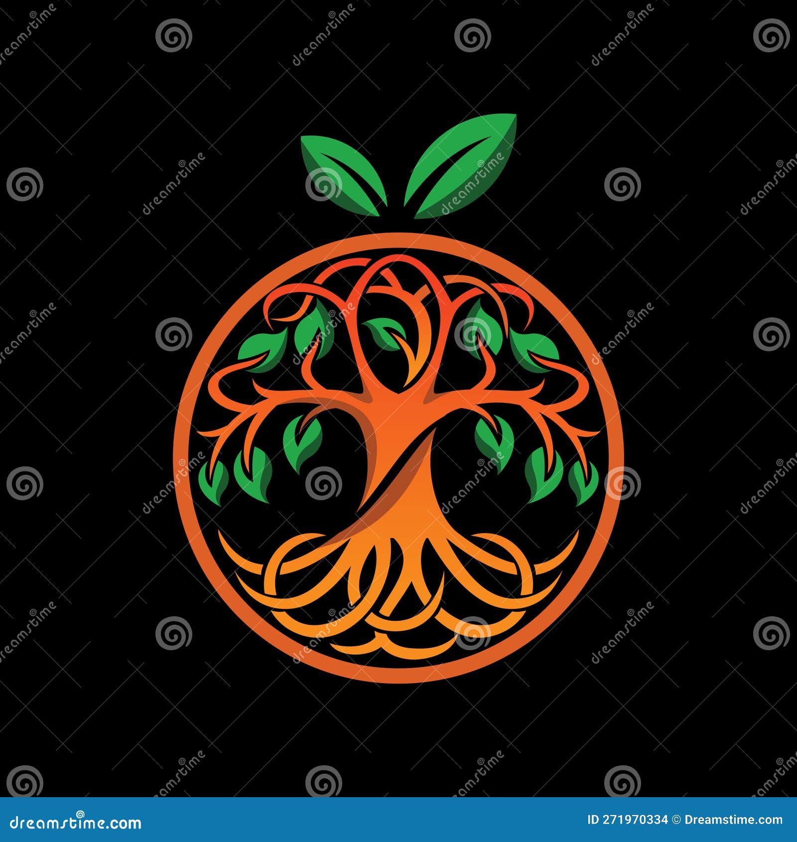 Orange Tree Logo stock vector. Illustration of tree - 271970334