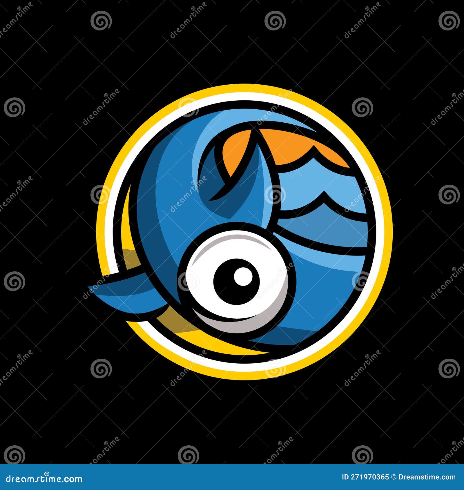 Shark Circle Logo stock vector. Illustration of shark - 271970365