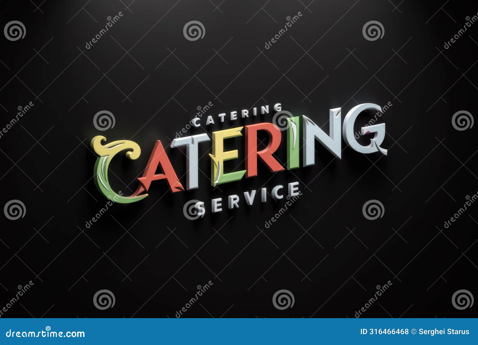 A Logo for Catering Service with a Bright Color Scheme, AI Stock ...