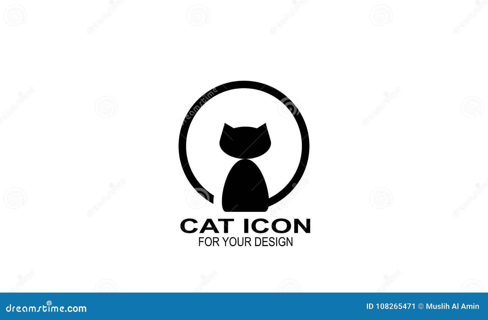 Cat Icon, Logo Vector Illustration Graphic Design Stock Vector ...