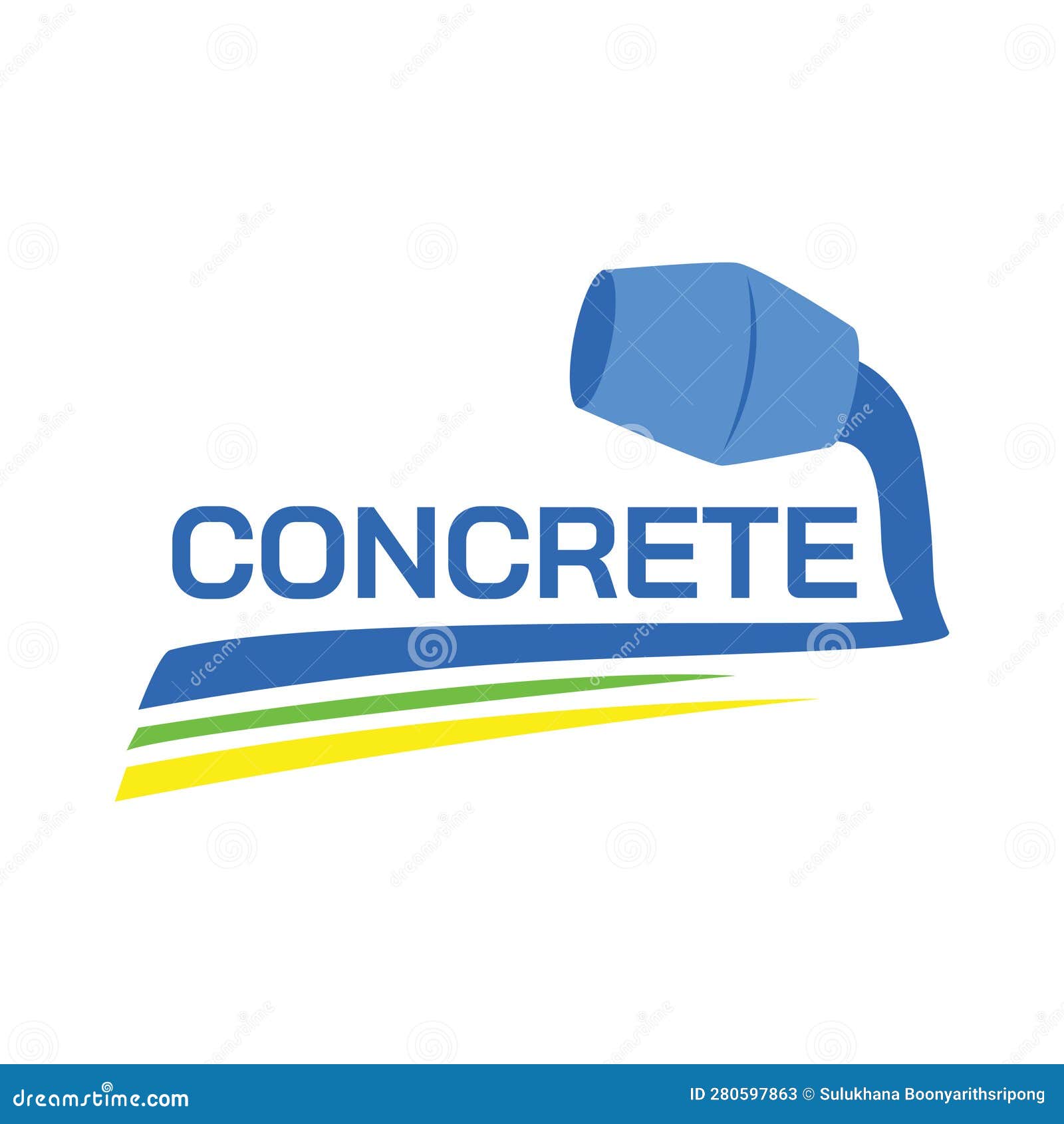 Logo of Cement and Concrete for Design, Illustration, Icon ...