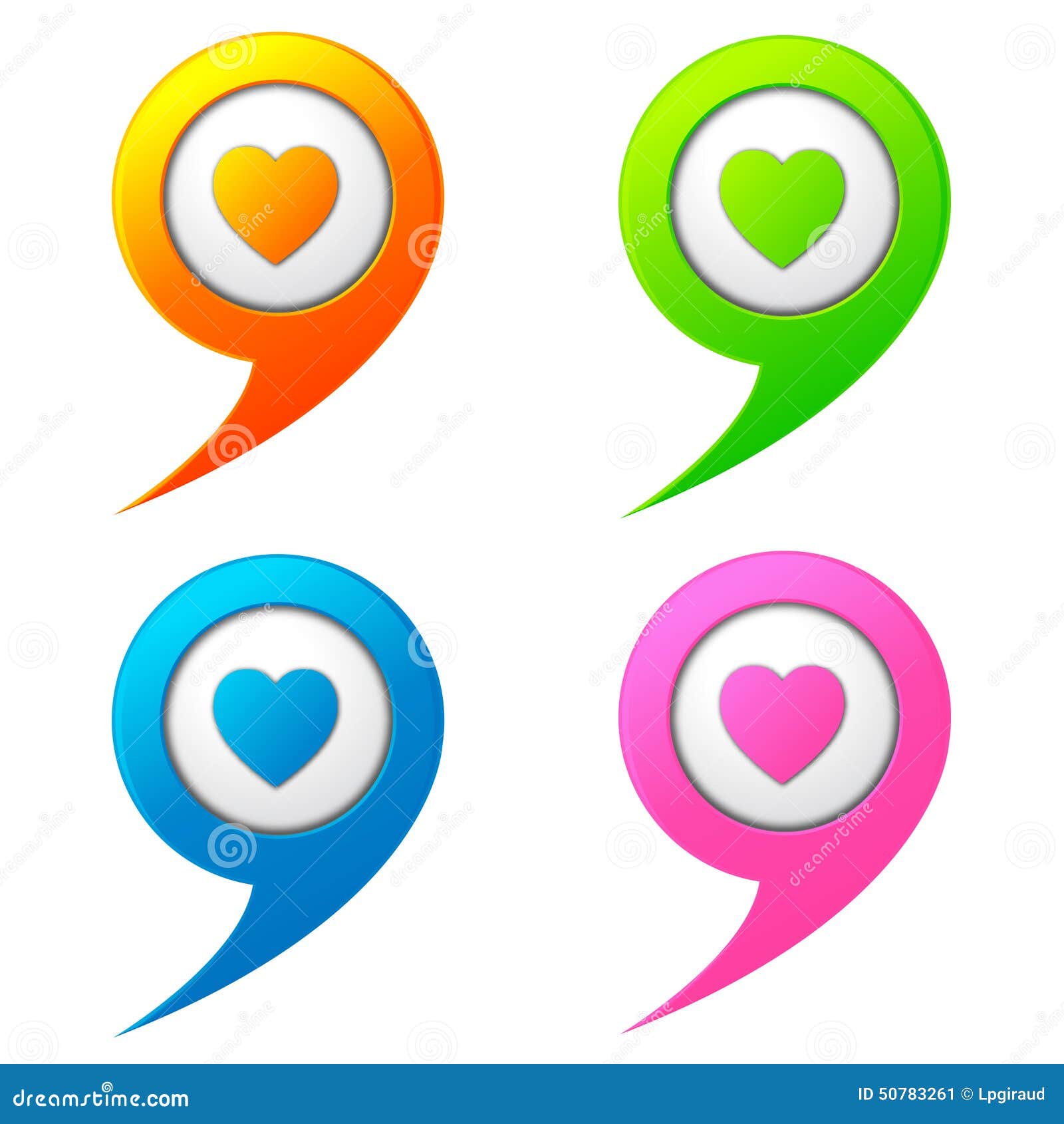 Logo chat and heart stock illustration. Illustration of site - 50783261