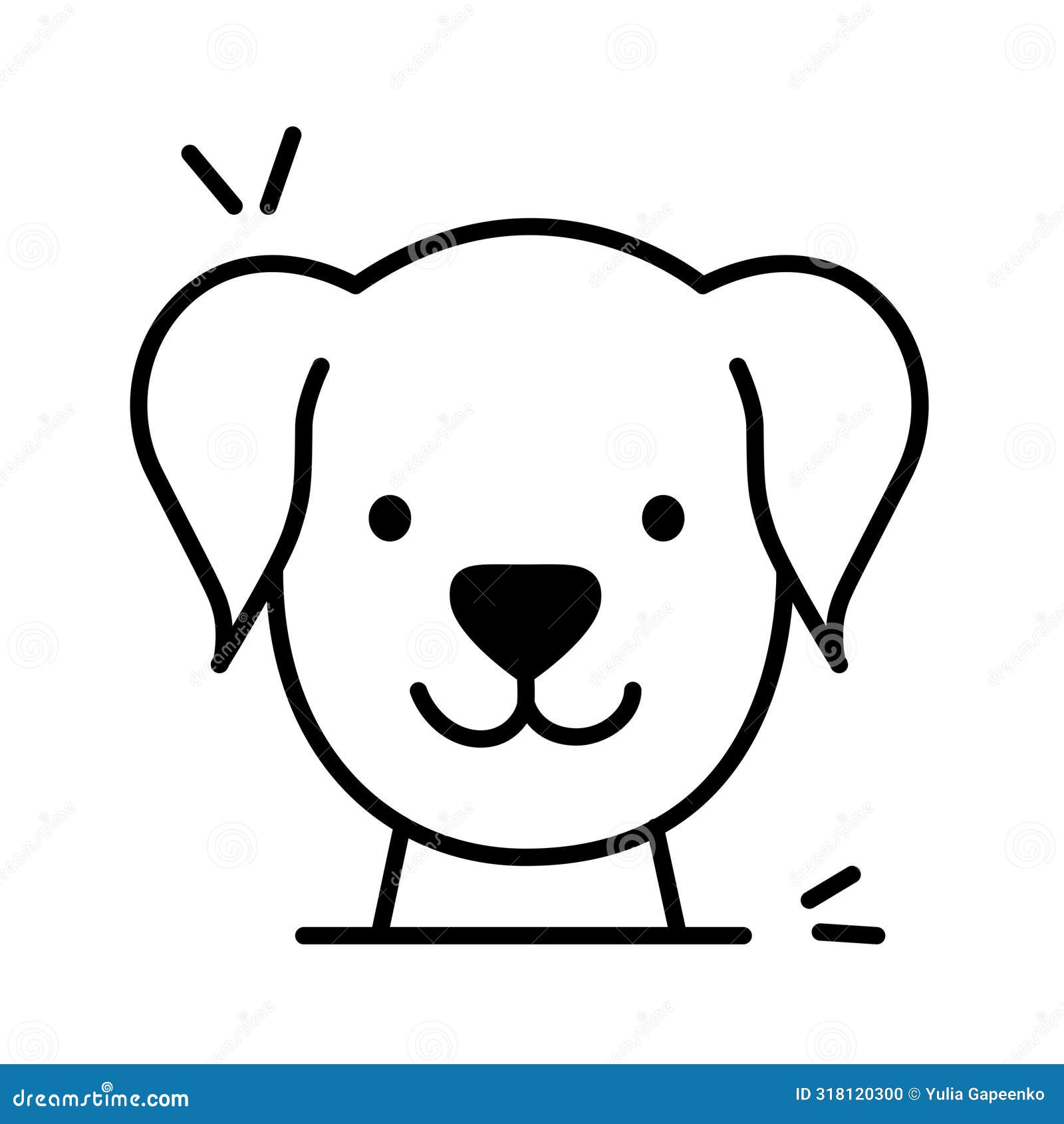 Logo Chien Simple. Illustration Vectorielle Eps10 Illustration de ...
