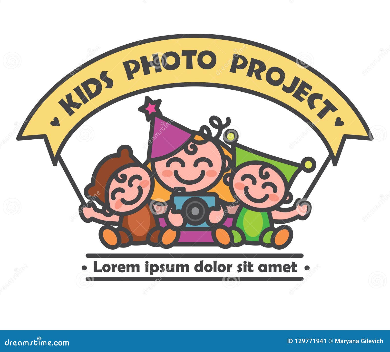 Logo Children Photo Project Stock Vector - Illustration of care, shop ...