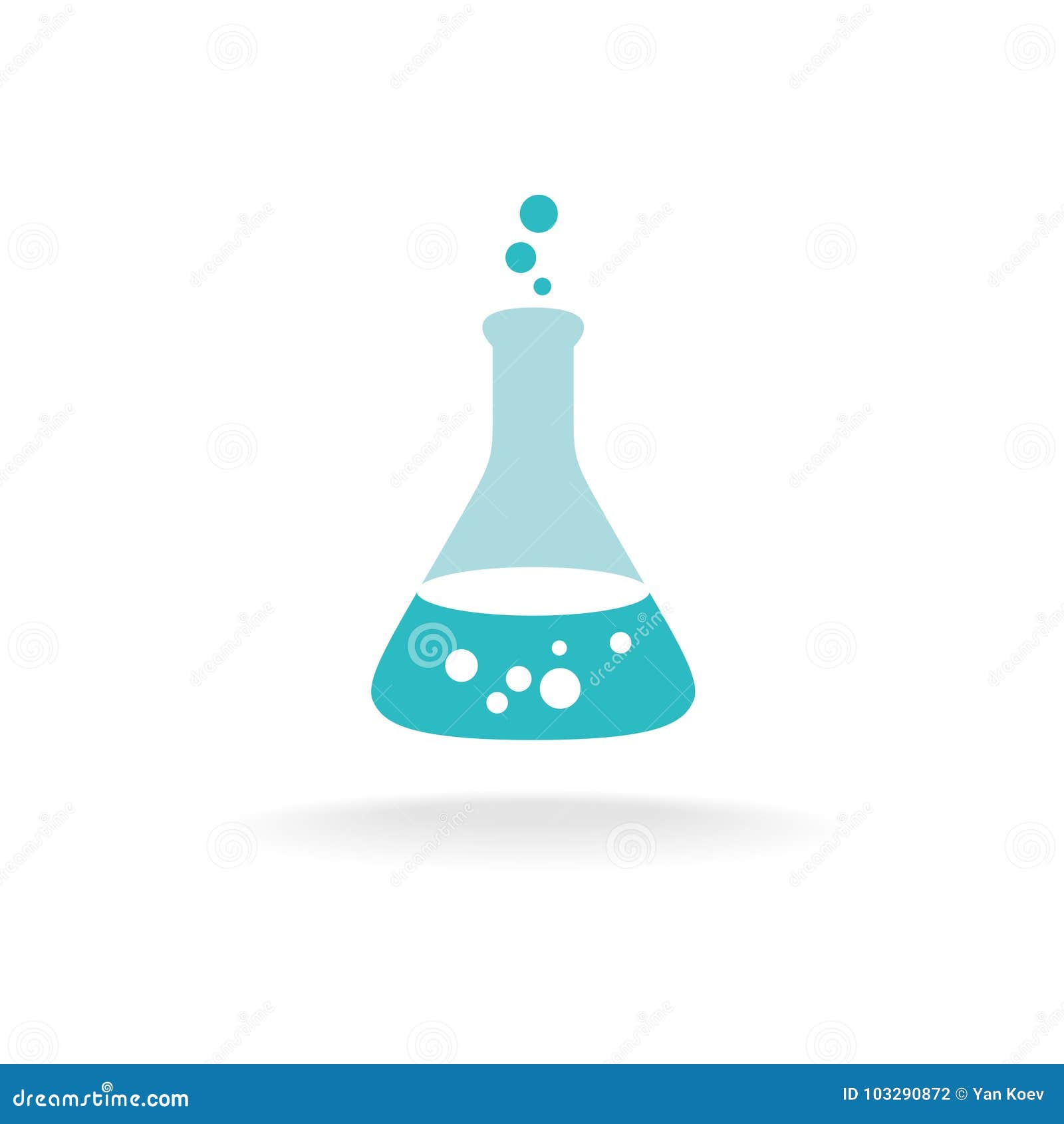 Logo Chimique Avec Le Flacon Illustration de Vecteur - Illustration du ...