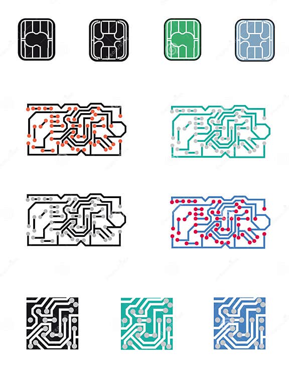 Logo chip processor stock vector. Illustration of equipment - 8142481