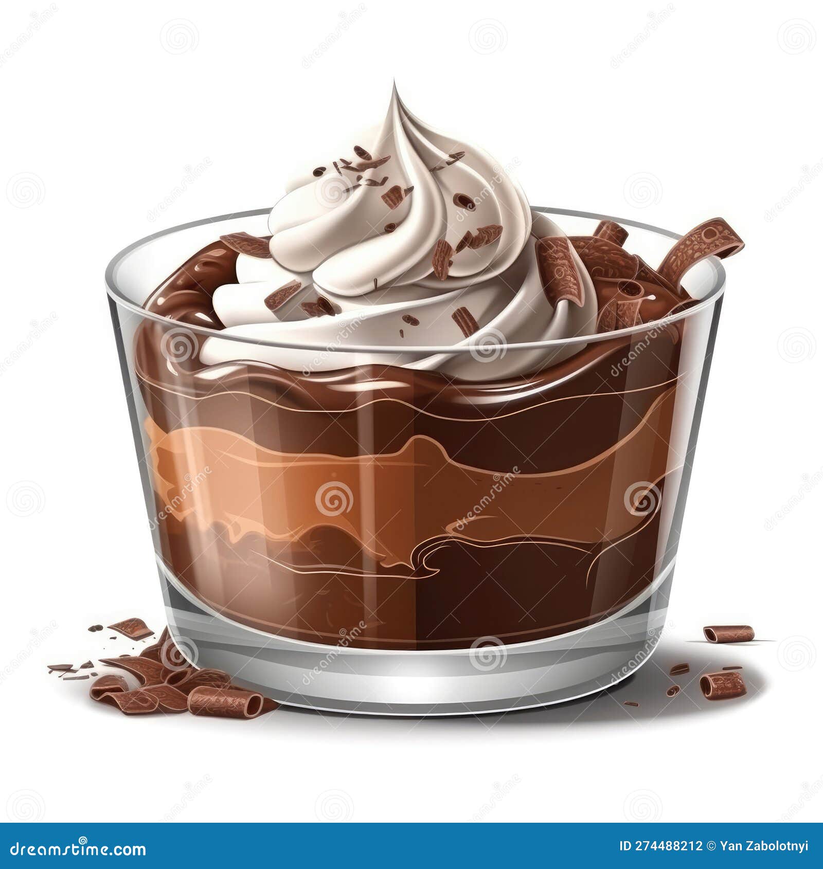 Logo Chocolate Mousse on White Background. Generative AI Stock ...