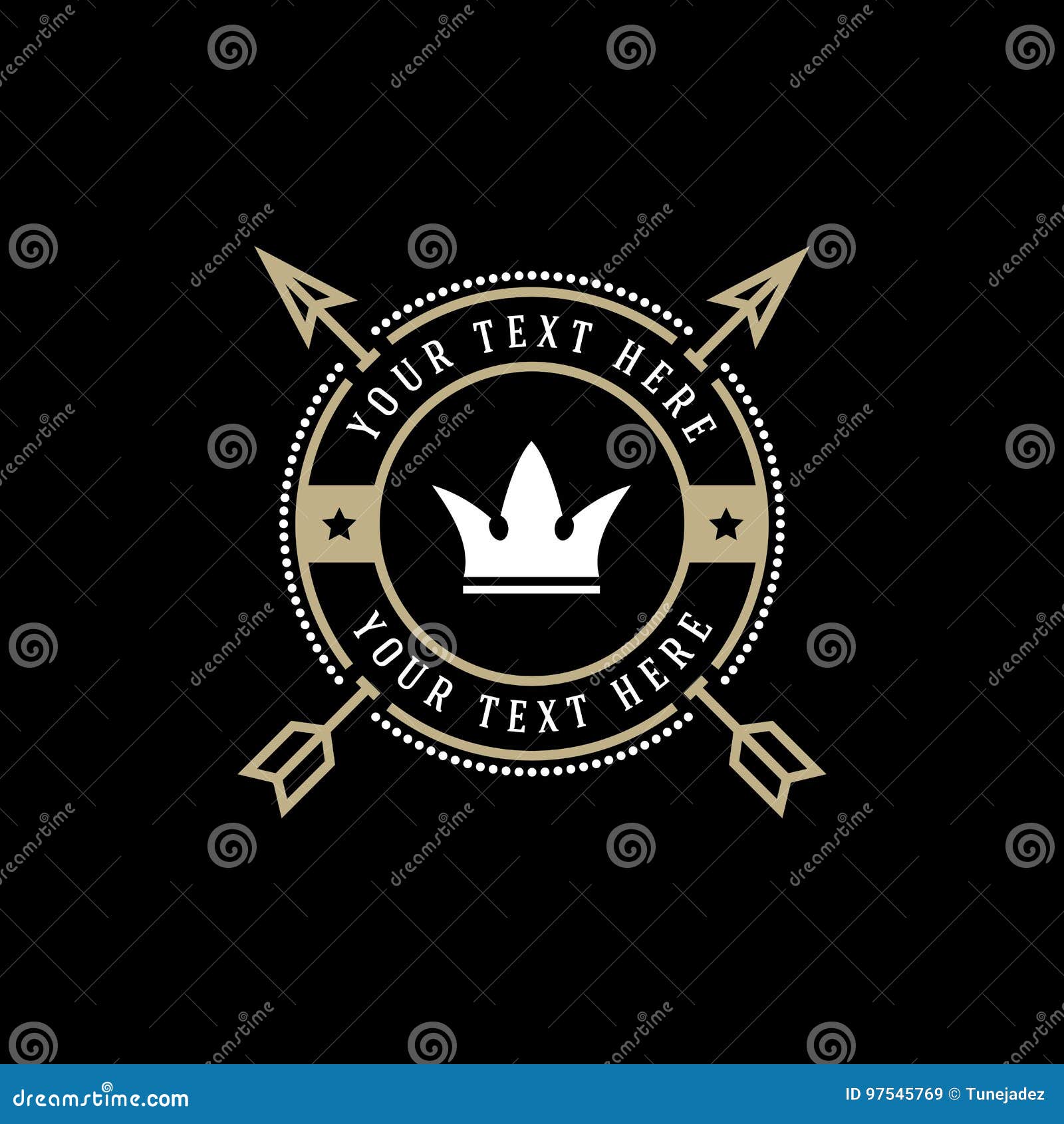 Logo Circle Crown ilustración del vector. Ilustración de elegante ...