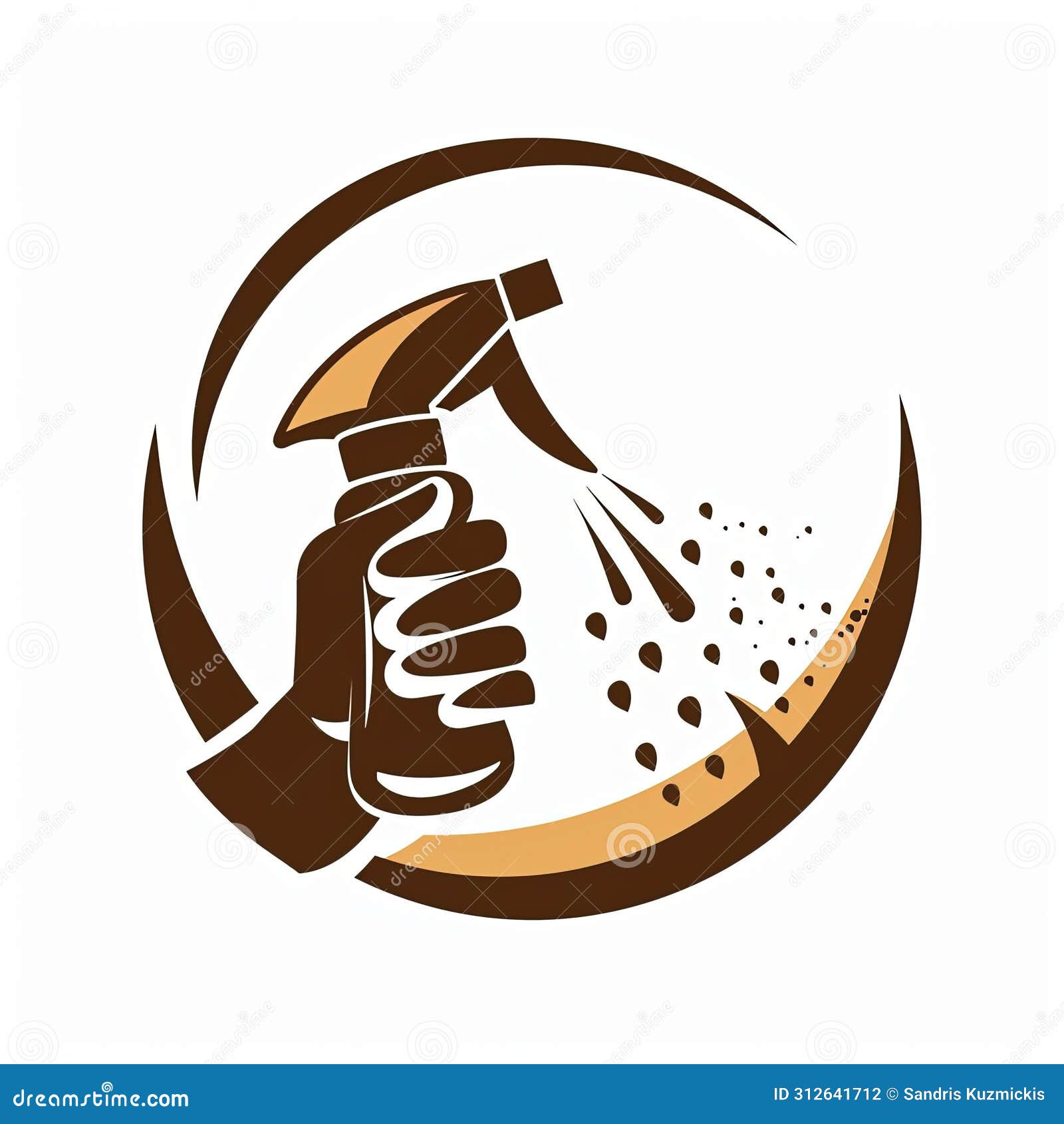 Logo of Cleaning Bottle Spraying. Generative AI. Stock Illustration ...