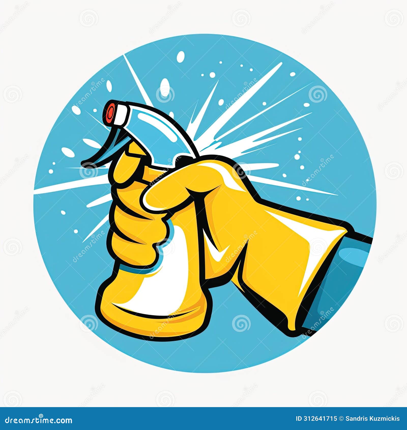 Logo of Cleaning Bottle Spraying. Generative AI. Stock Illustration ...