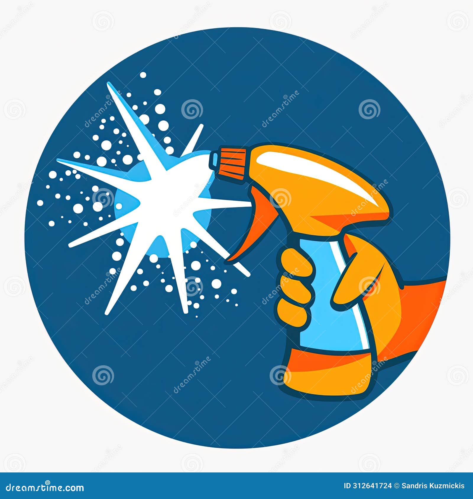 Logo of Cleaning Bottle Spraying. Generative AI. Stock Illustration ...