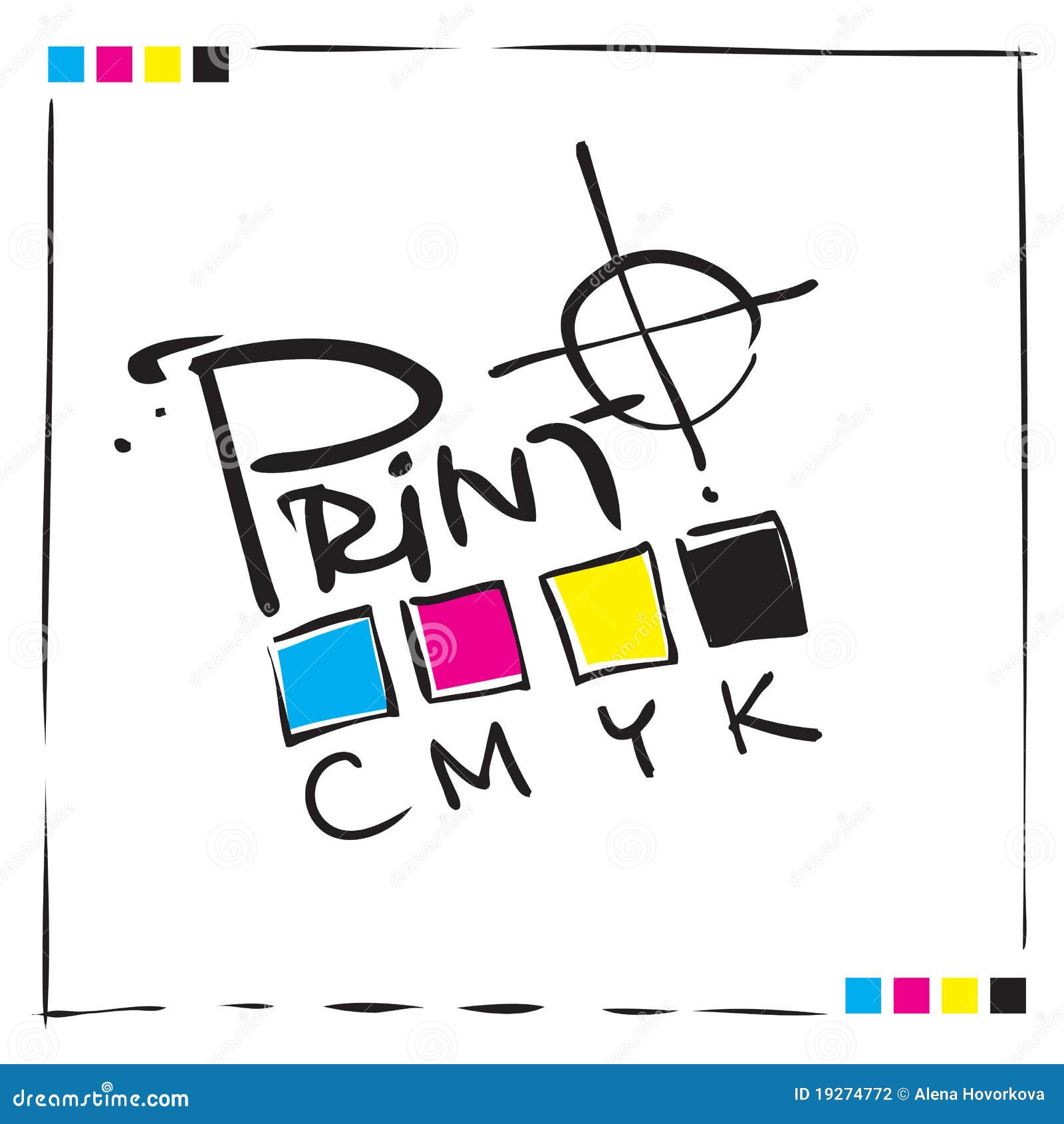 Logo - CMYK Sign, Concept Design Stock Vector - Illustration of stylish ...