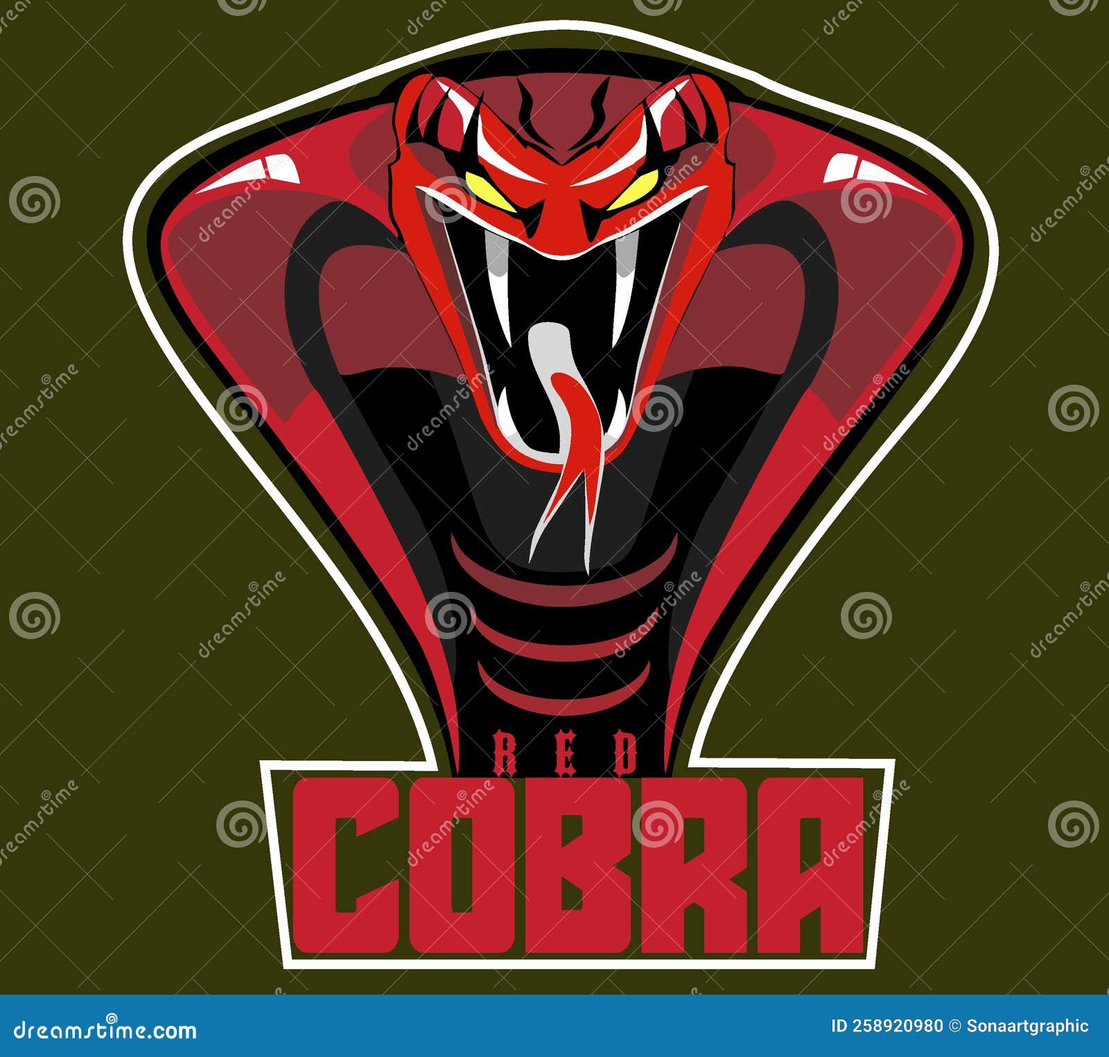 Logo cobra head vector stock vector. Illustration of file - 258920980