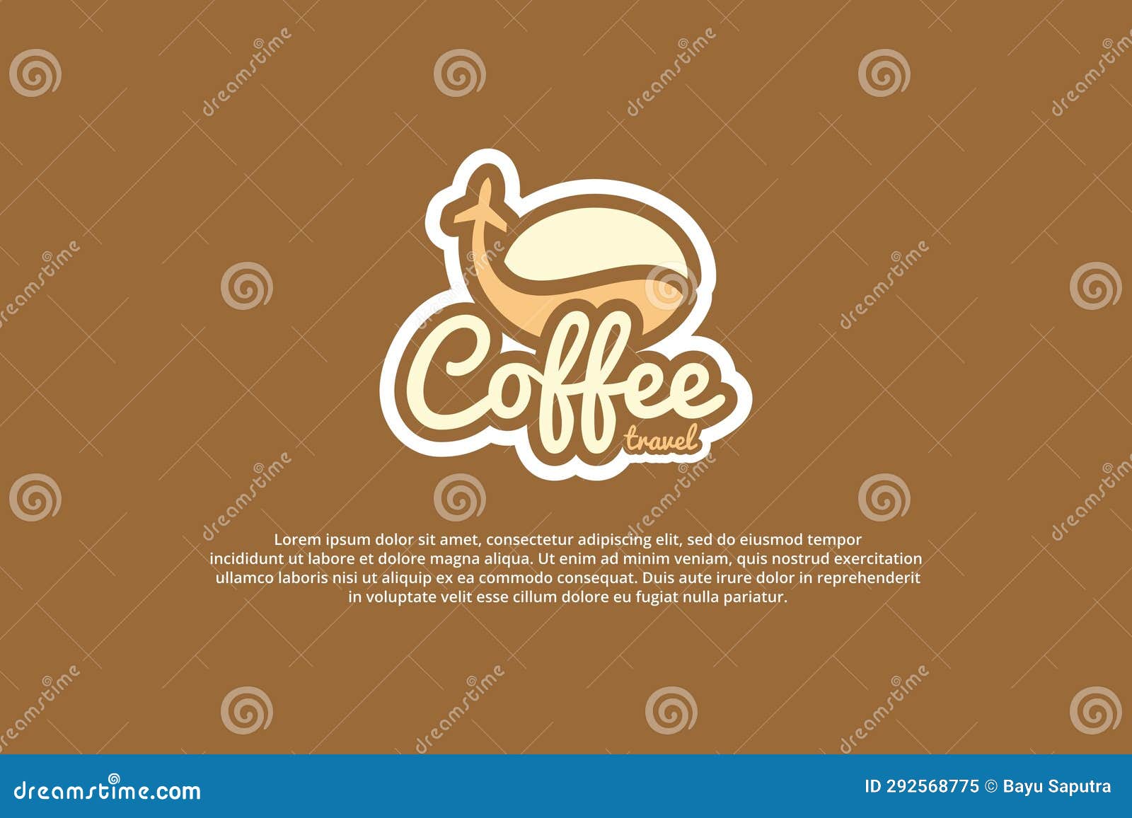Logo Coffee Plane Travel Cafe Stock Illustration - Illustration of ...