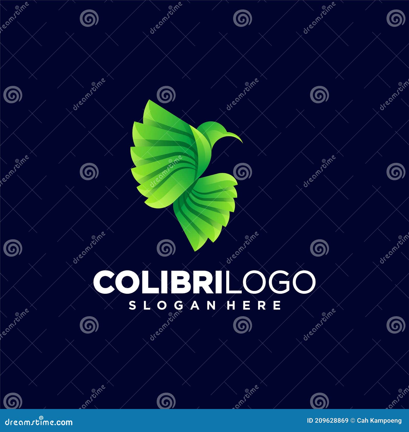 Vektor Logo Illustration Colibri Colorful. Stock Vector - Illustration ...