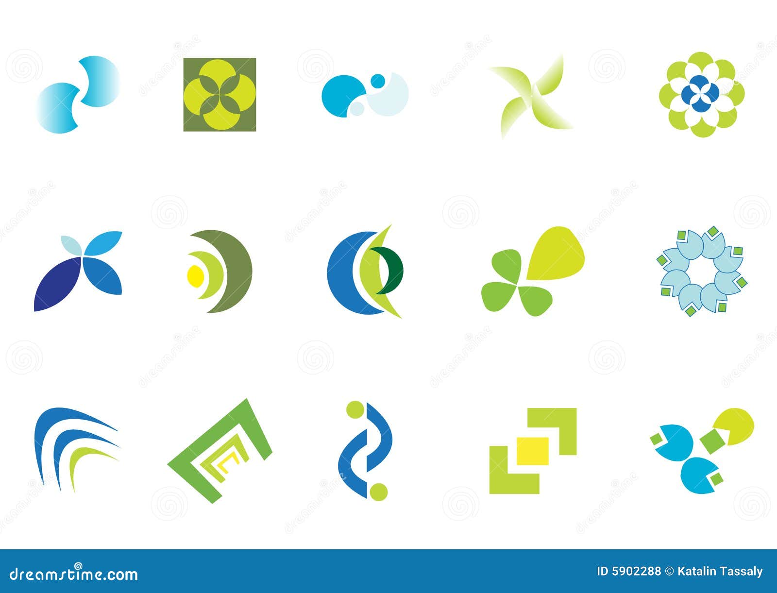 Logo collection stock vector. Illustration of green, idea - 5902288