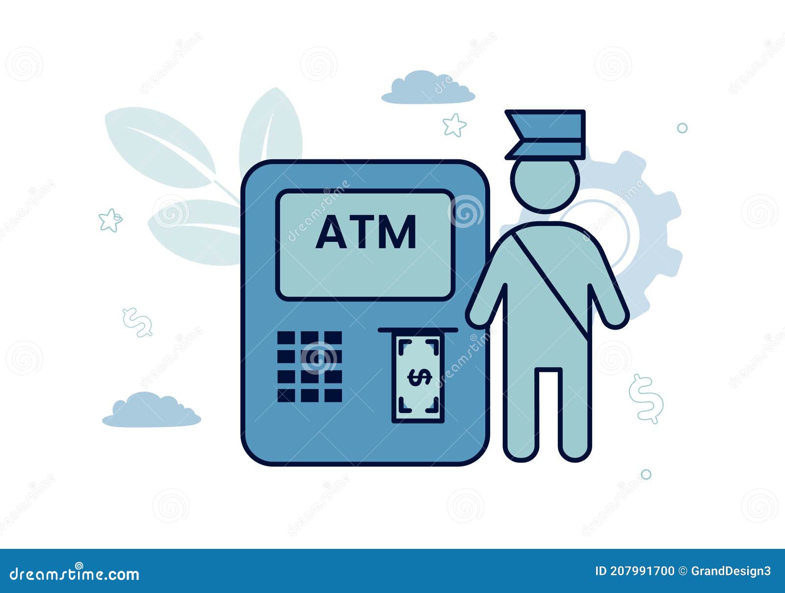 Logo Collection. Logo with the Image of an ATM and a Cash Collector ...