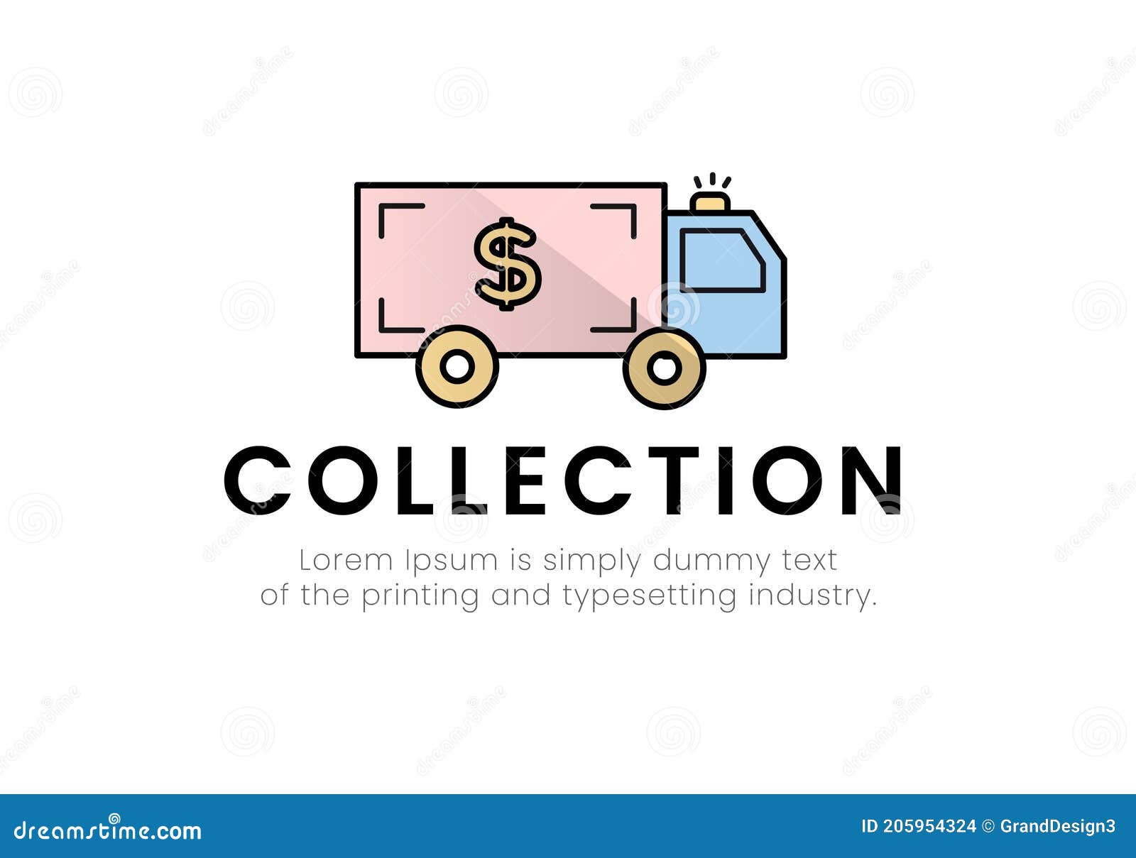 Logo. Collection. the Logo with the Image of a Cash Collection Car ...