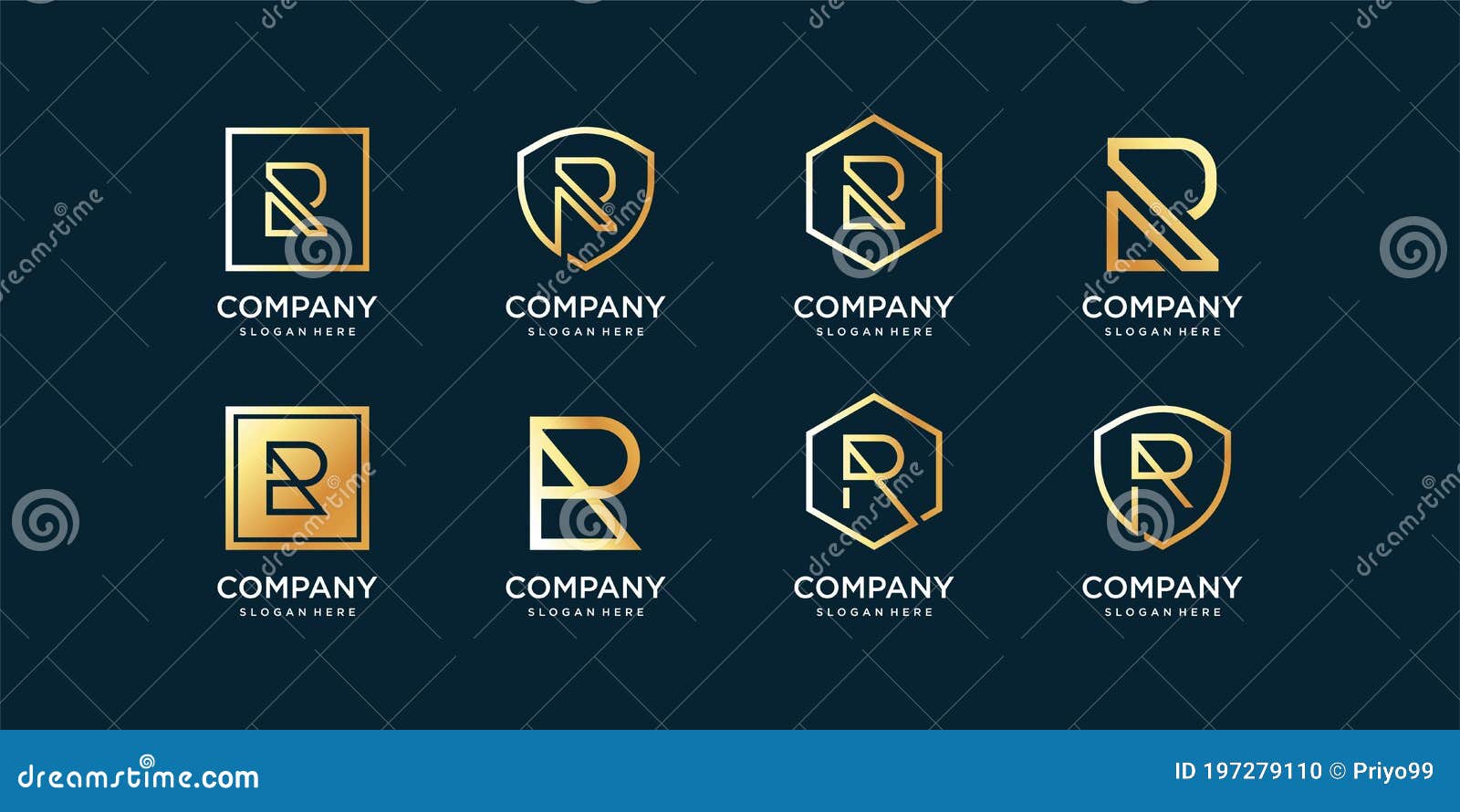 Logo Collection with Letter R Concept Design Template, Initial, Logo ...