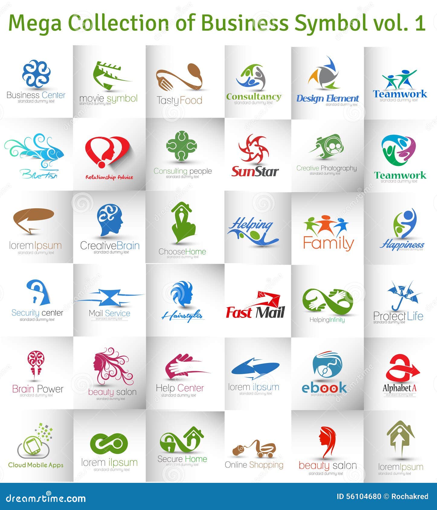 Logo Collection stock vector. Illustration of button - 56104680