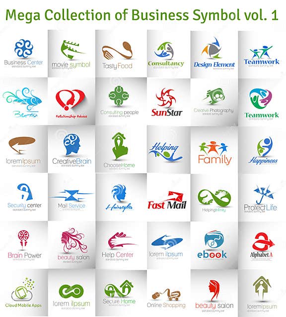 Logo Collection stock vector. Illustration of button - 56104680