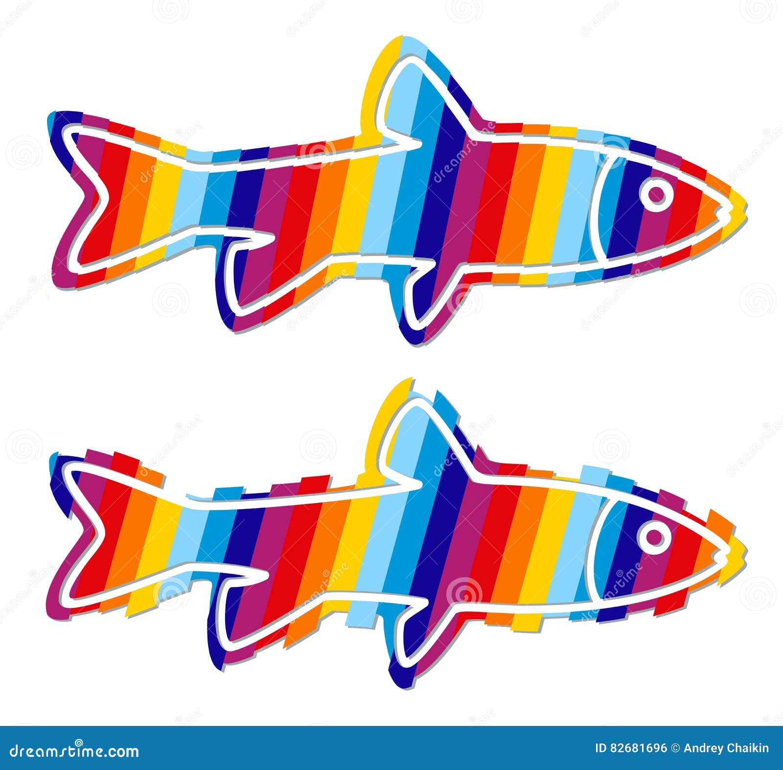 Logo Colored Fish. Vector Illustration | CartoonDealer.com #82681696