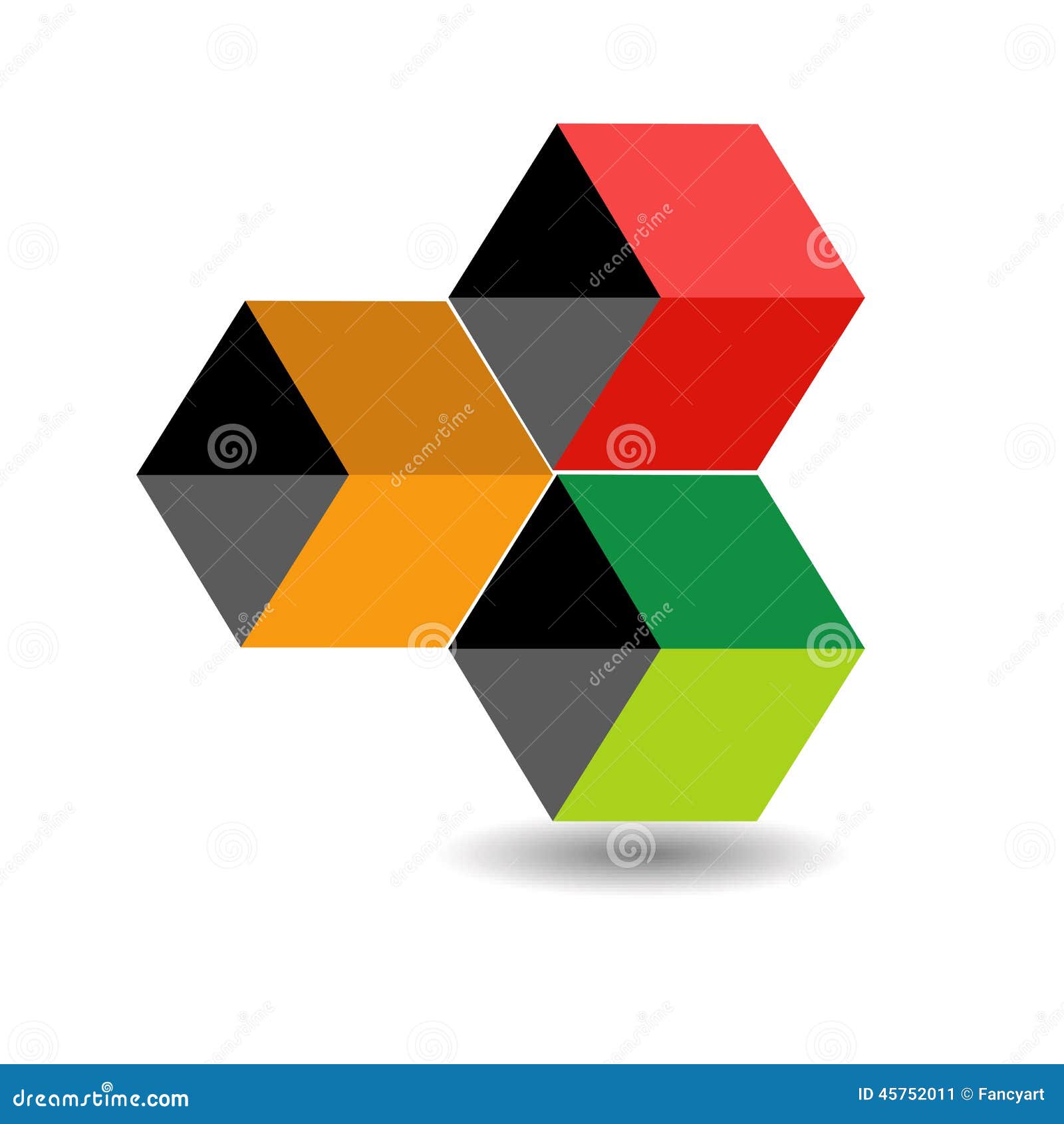 Logo with colorful cubes stock vector. Illustration of connection ...