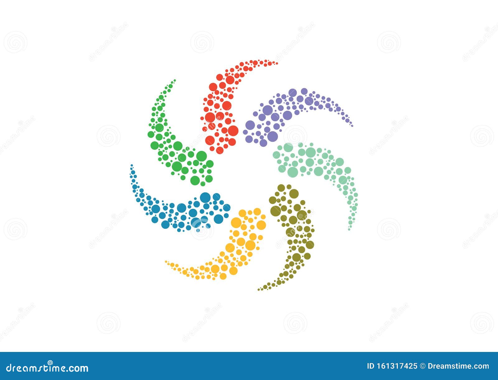 Colorful Swirling Round Logo Stock Image - Image of round, graphic ...