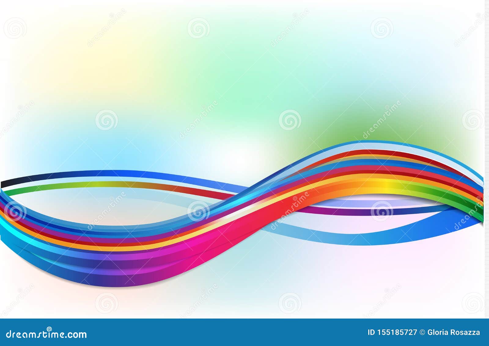 Rainbow Waves Palette Of Colors Logo Vector Illustration ...
