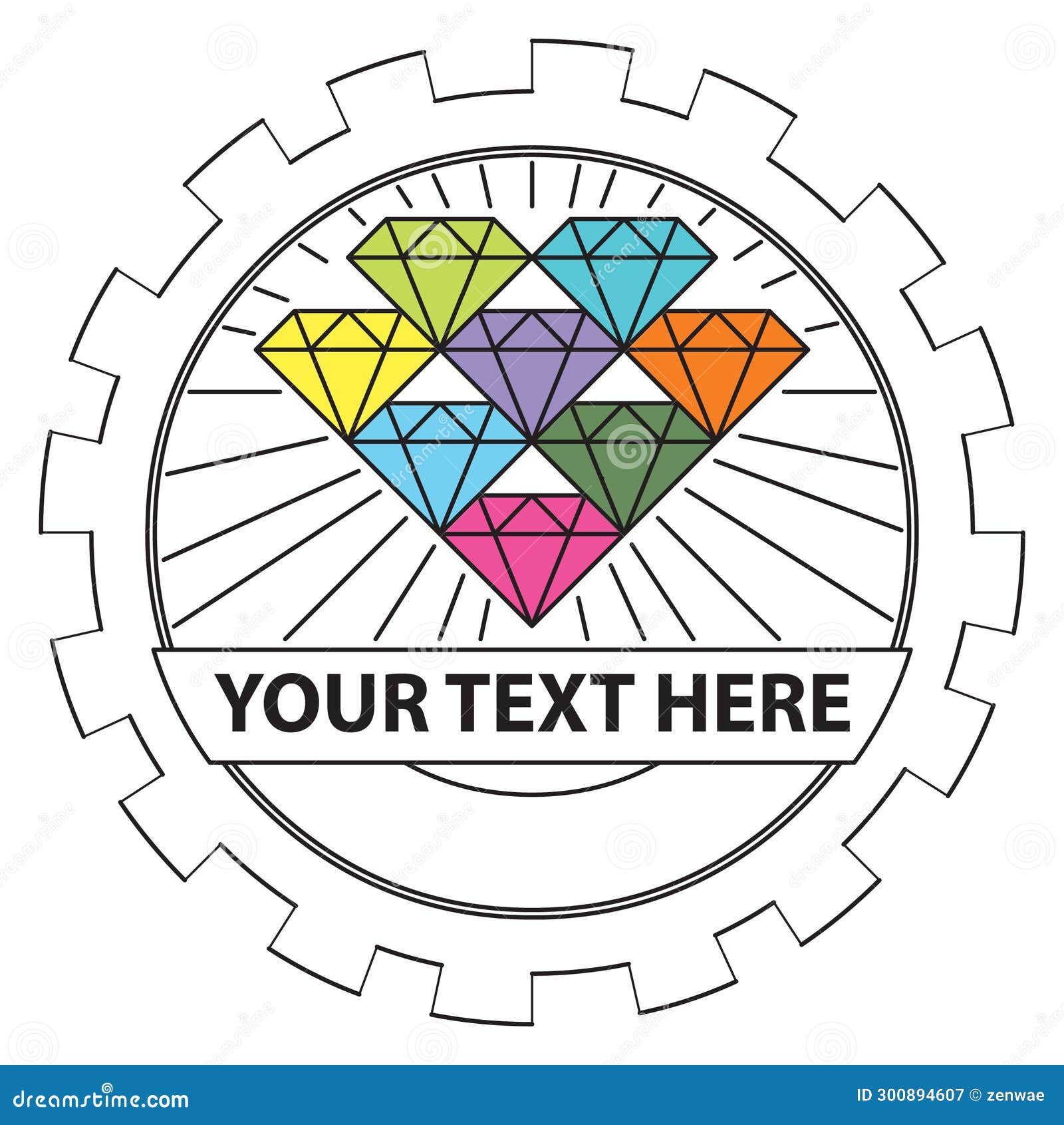 Logo of colorfull diamonds stock vector. Illustration of worker - 300894607