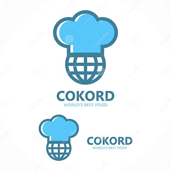 Logo Combination of a Chef Hat and Globe Stock Vector - Illustration of ...