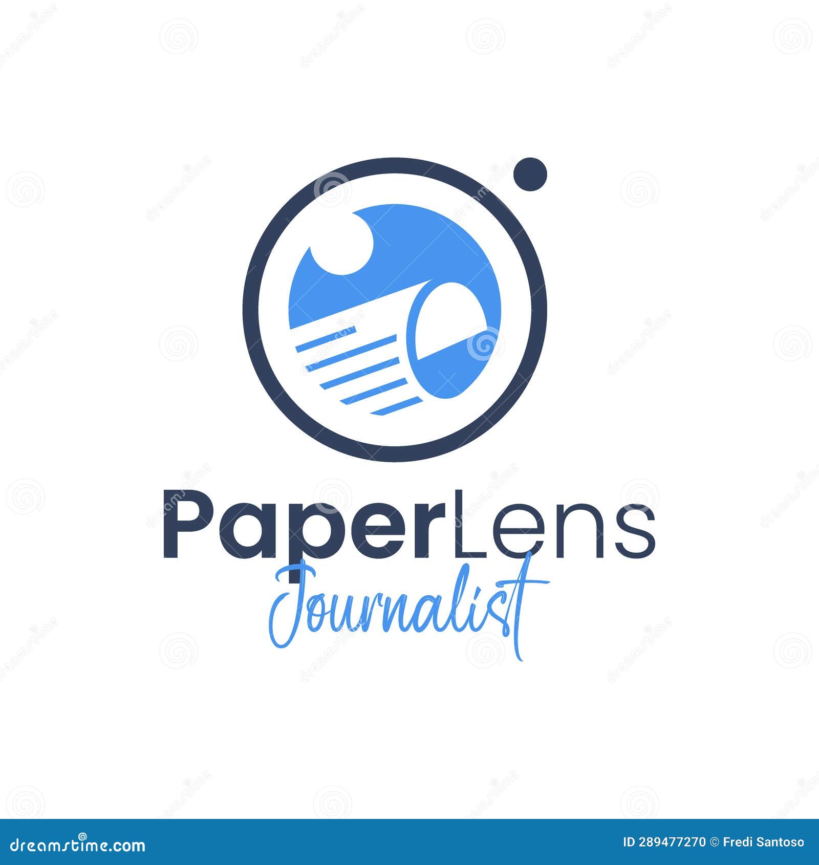 Logo Combination Lens with Newspaper Stock Vector - Illustration of ...