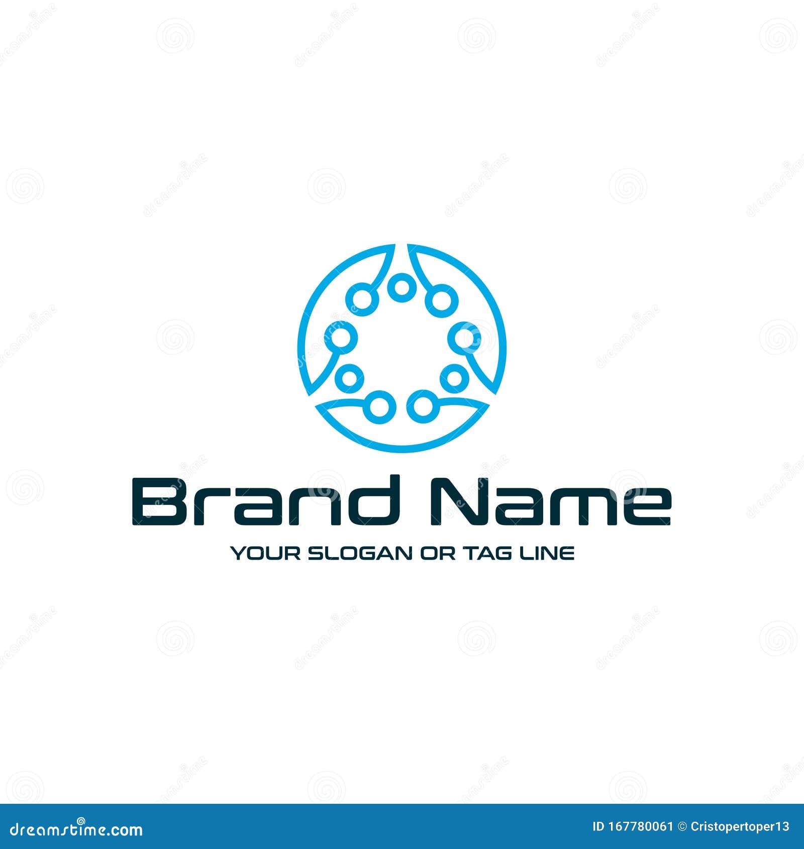 Logo Combination of People with Technology Stock Vector - Illustration ...