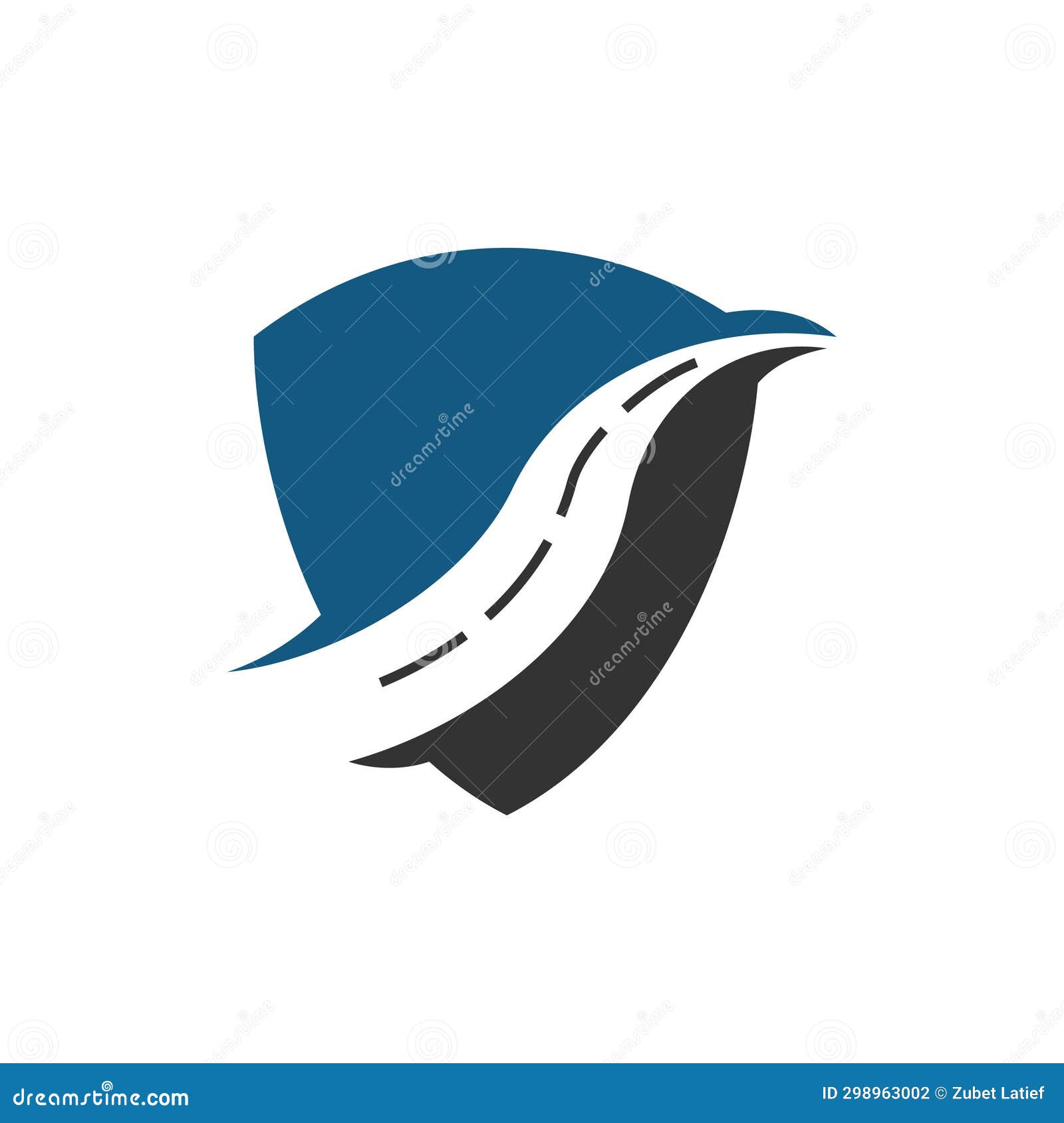 Logo Combination between Shield and Road. for Construction Business ...