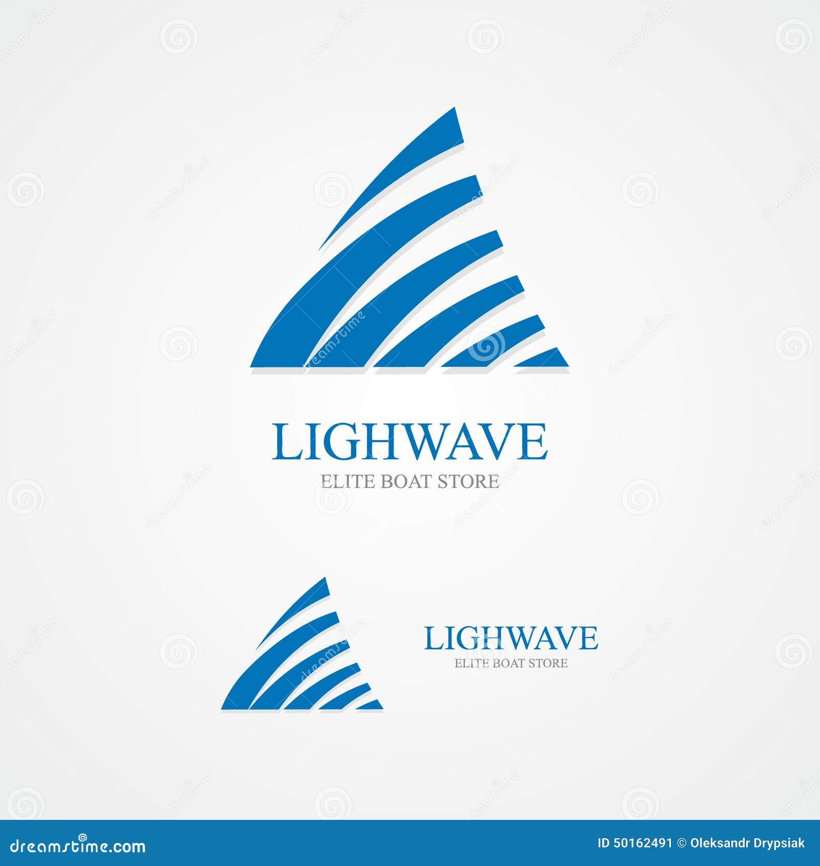 Logo with a Combination of Triangle and Waves Stock Vector ...