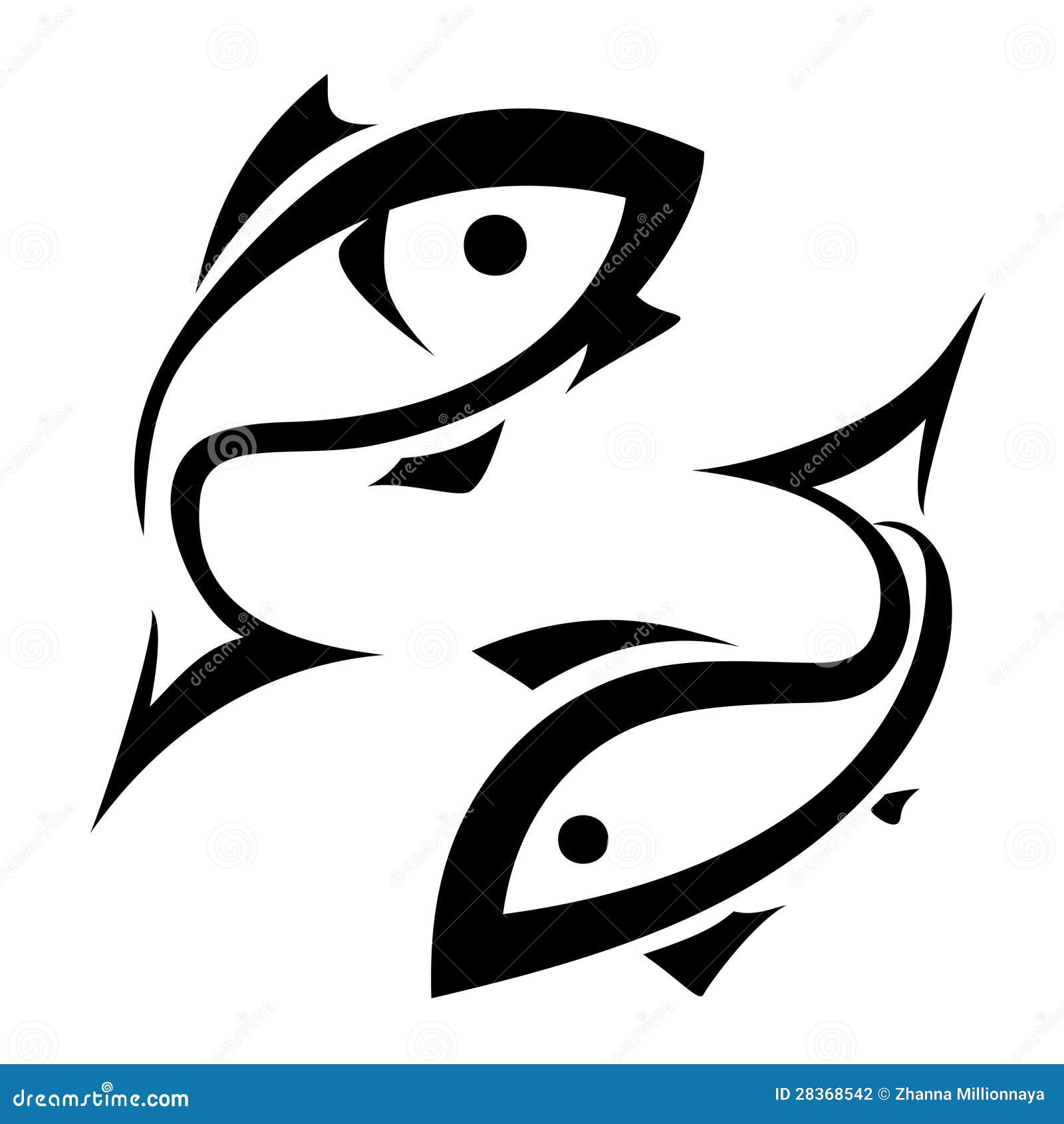 Logo-comme Le Symbole De Poissons Illustration de Vecteur ...