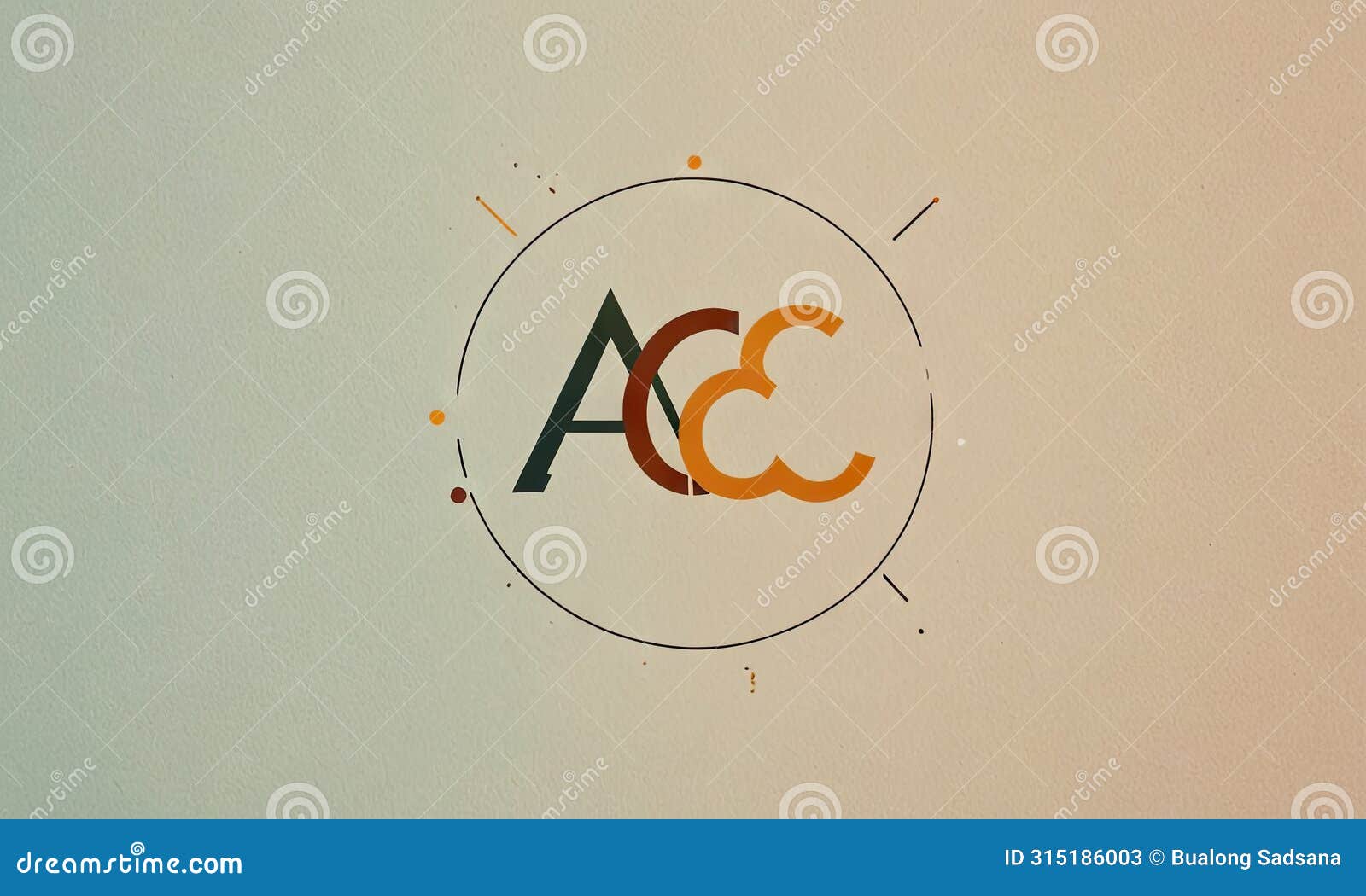 A Logo for a Company with the Letters ACCC in Orange. Stock ...