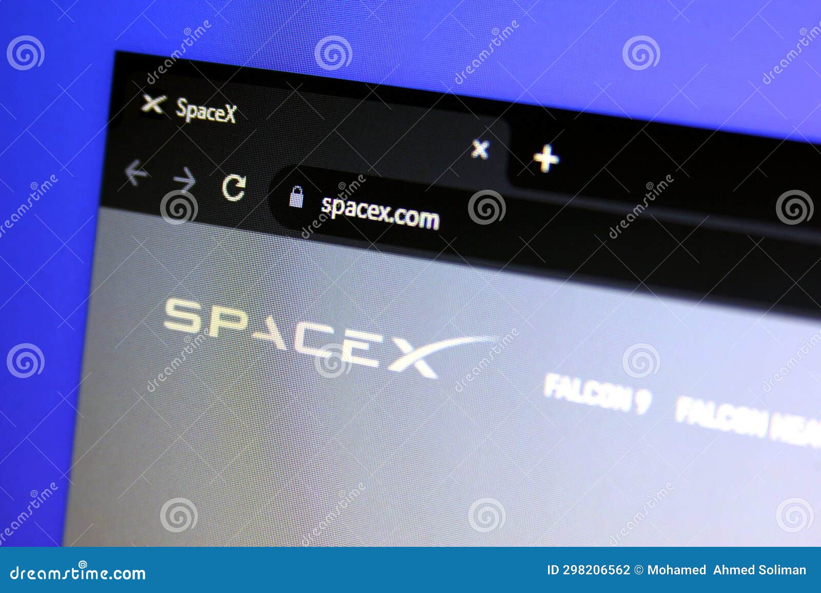 SpaceX company logo editorial photography. Image of musk - 298206562