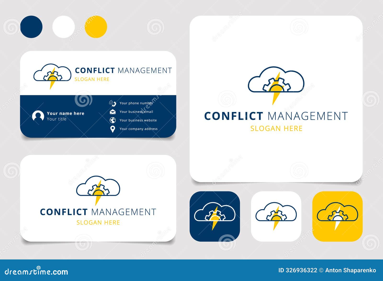 Mediation Logo Design Template Vector | CartoonDealer.com #104967834