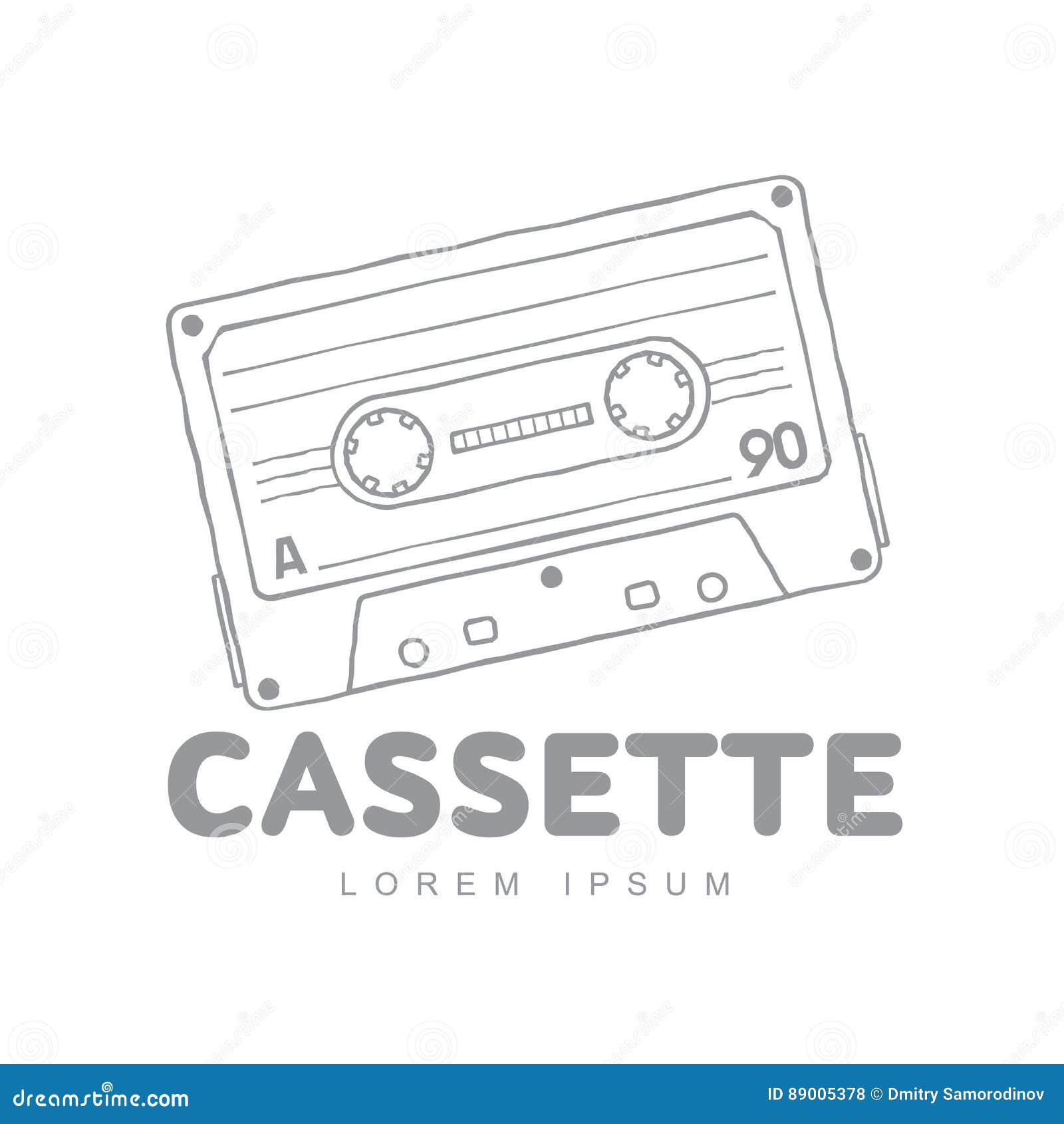 Logo Compatto Delle Cassette Di Nastro Illustrazione di Stock ...