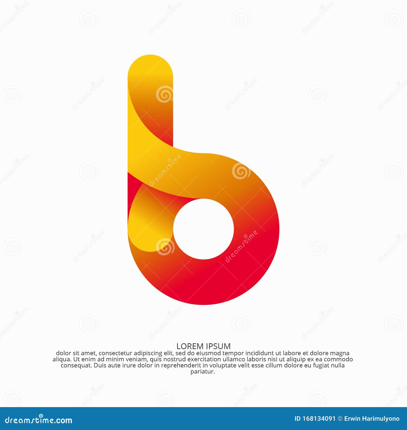 Logo Concept for B Gradient Logo Stock Vector - Illustration of ...